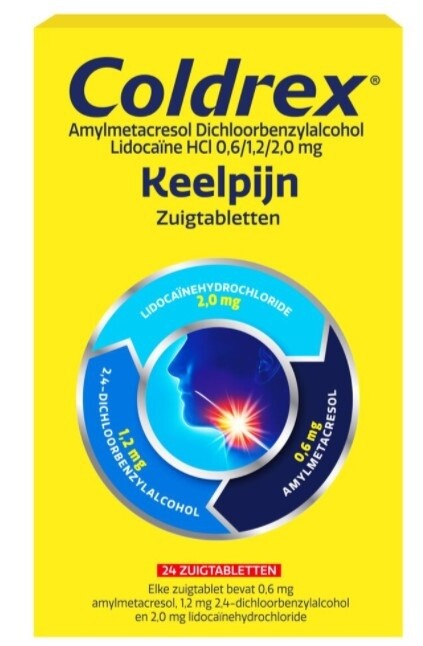 Coldrex Throat Tablet Lozenge - Lozenges with lidocaïne | Medische ...