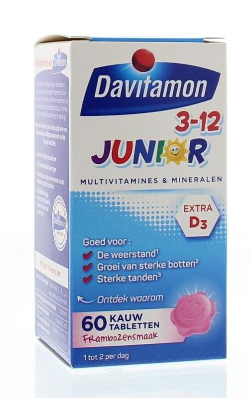 Davitamon Junior 3+ framboos | Medische Vakhandel